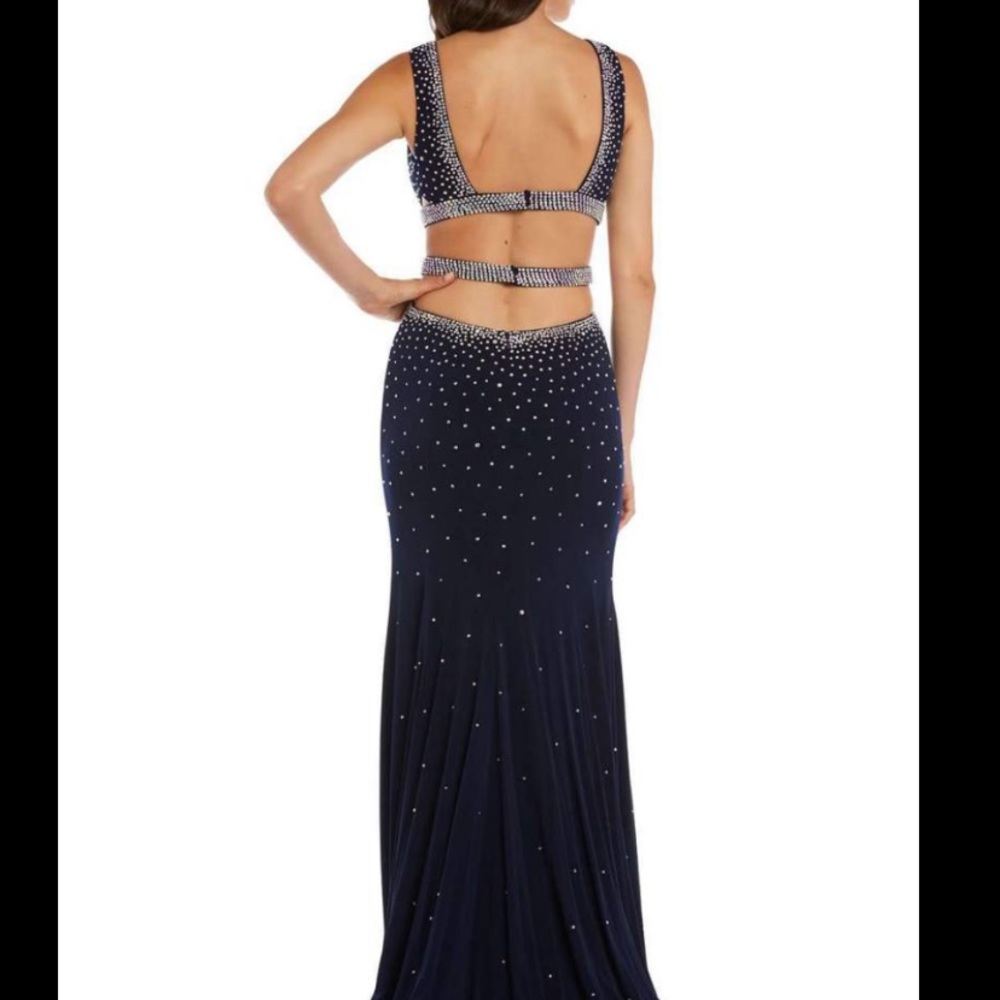 Jovani Size 0 Crystal Embellish Fitted Prom Dress - Gem